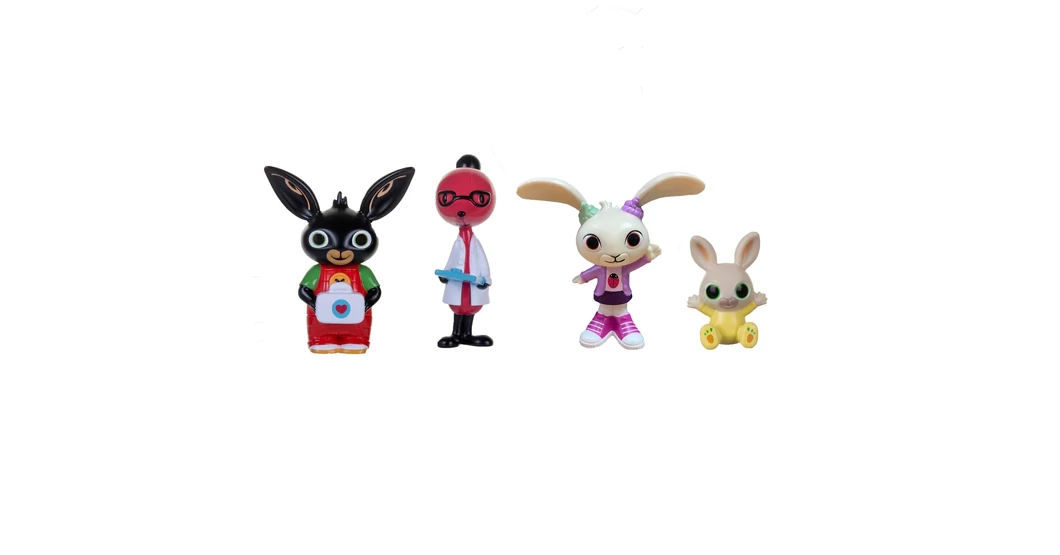 Bing és barátai 4 db-os figuraszett - Bing, Dr Molly, Coco, Charlie - Bing