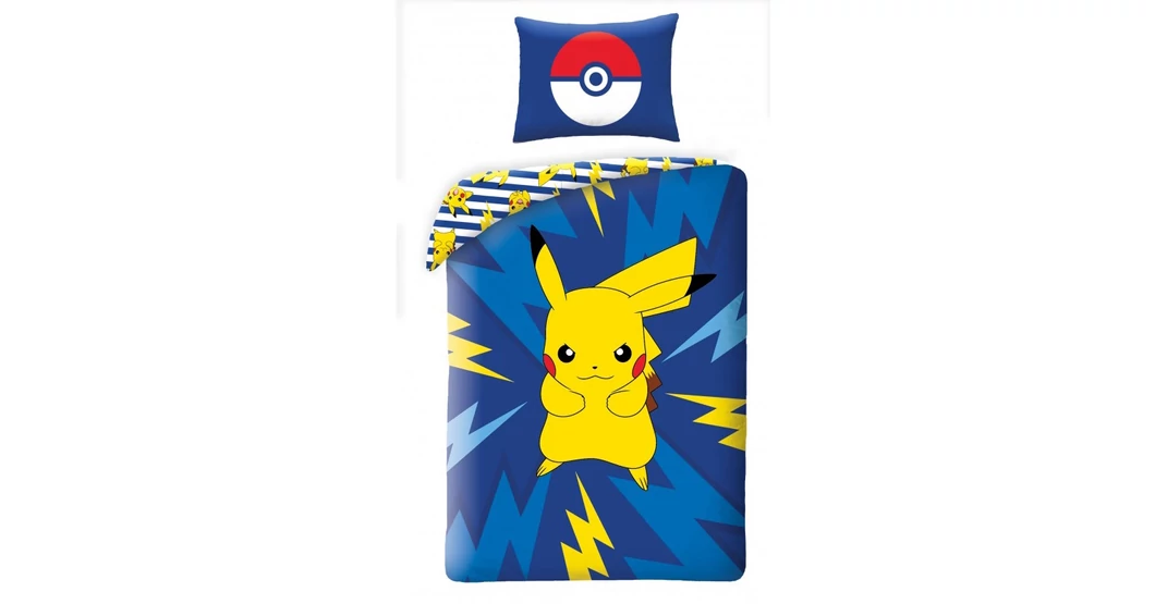 Pokemon Ágyneműhuzat szett - Pikachu kék (POK-605BL) - Ágyneműhuzat 140 ...