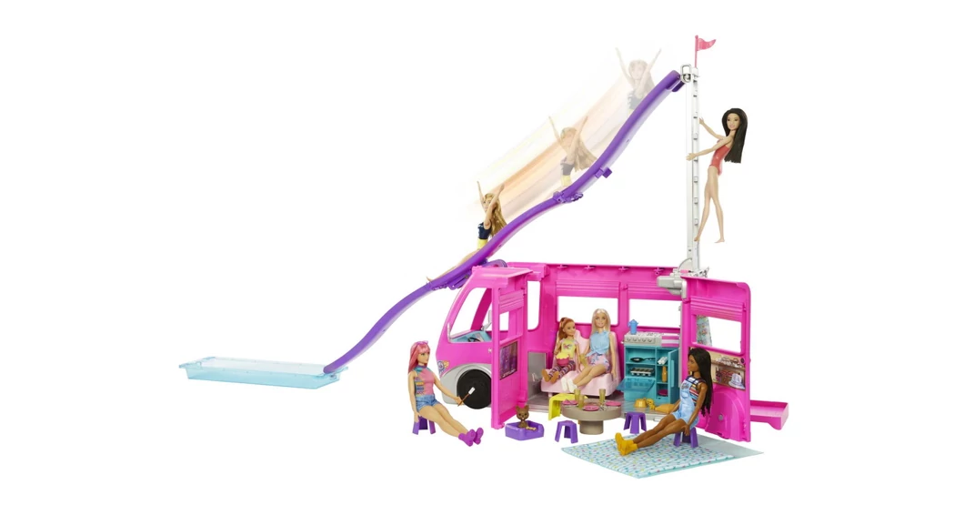 Barbie Dream Camper - Lakóautó óriáscsúszdával (HCD46) - Barbie baba
