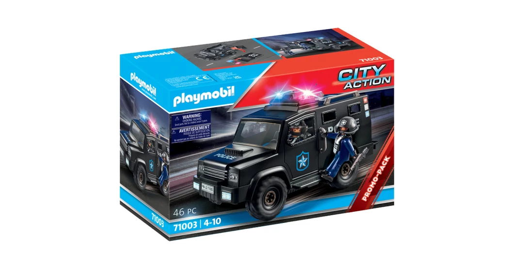 Playmobil - City Action - SWAT páncélozott kocsi játékszett (71003 ...