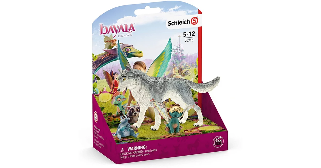 Schleich 70710 Lykos farkas, Nugur sárkánybébi és Piuh mosómaci figurák ...