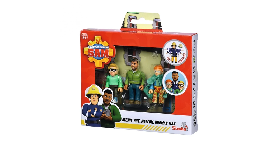 Simba Sam, a tűzoltó figura 3 db-os szett - Atomic boy, Malcom, Norman ...